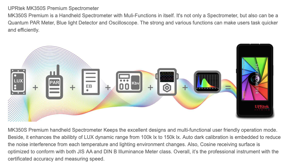 Spectrometer Handheld - MK350S Premium – Skyelume Lighting